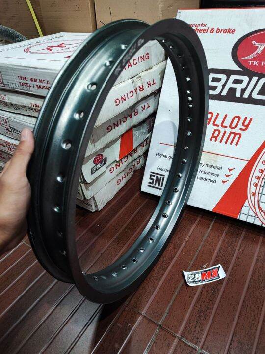 VELG PELAK TK JAPAN EXCEL 215 RING 18 HOLE 36 WARNA TITANIUM KULIT ...