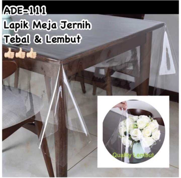 Lapik Meja Jernih/Alas Plastik meja /Trasperant(ready stock)/Biasa ...