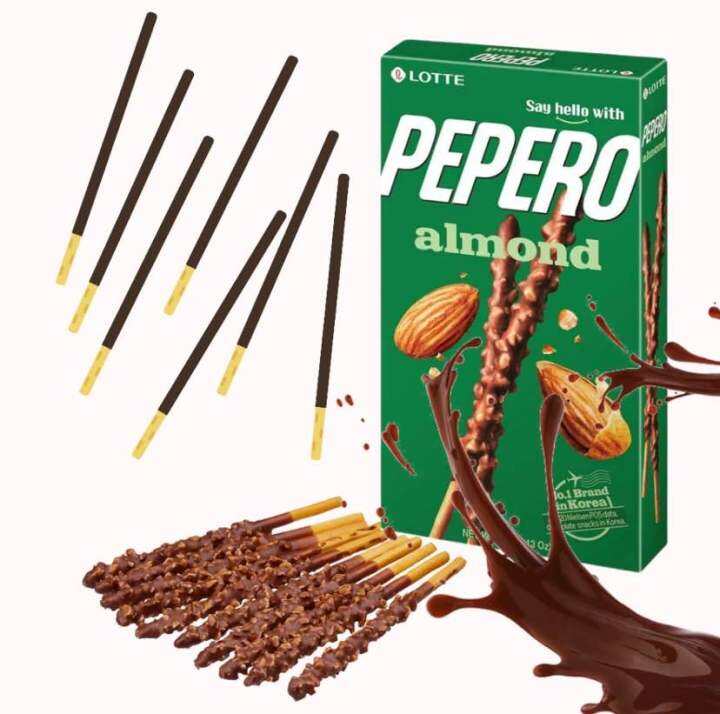 Buy 1 take 1 PEPERO ALMOND CHOCOLATE COATED STICK imported from south korea | Lazada PH