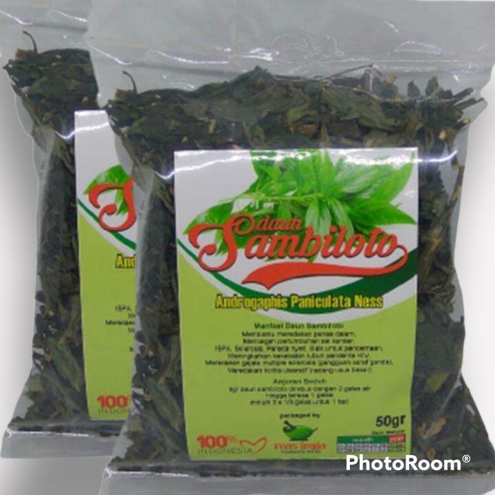 Daun sambiloto kering herbal paitan 50g teh daun sambiloto | Lazada ...