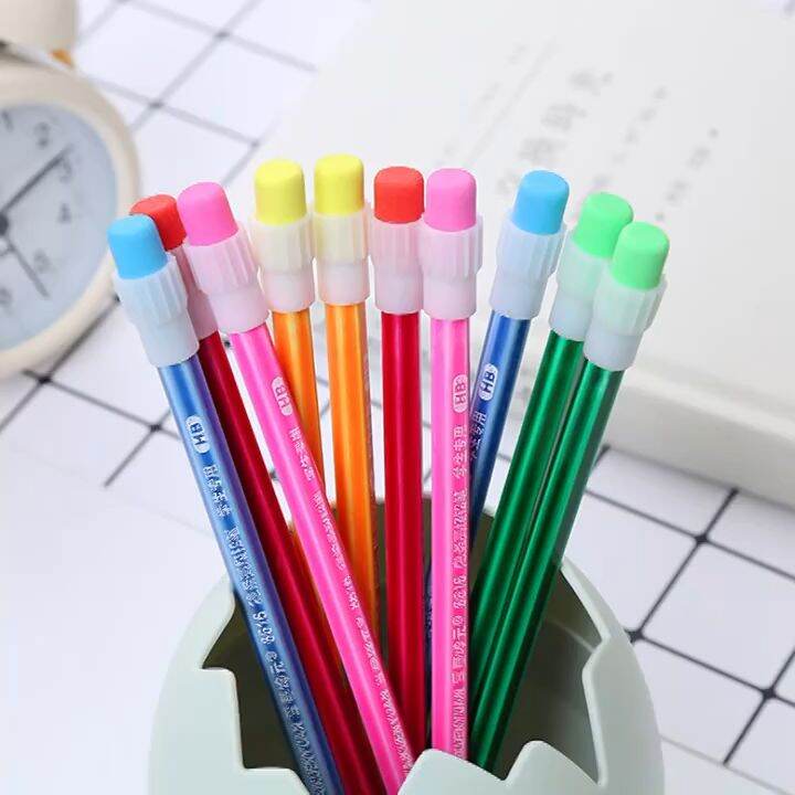 10 Pcs Mongol Octagon Pencil HB Pencil Macaron Candy Exterior Color For ...