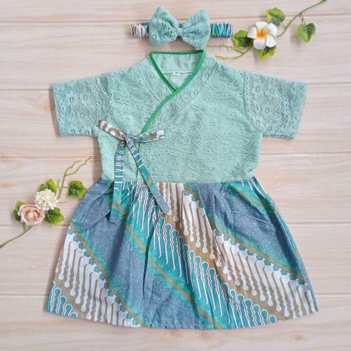 Hanbok Anak / Hanbok Batik / Hanbok Brokat warna Mint Soft | Lazada ...