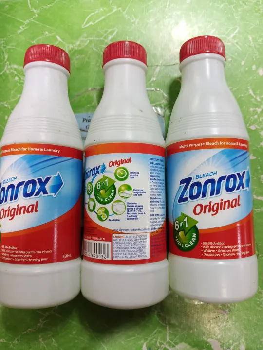 Zonrox original bleach nit.wt.250ml (3pcs) | Lazada PH