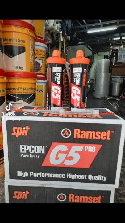 Ramset Epcon G5 Pro 600ml đã gồm vòi bơm - Keo cấy thép có đường kính ...