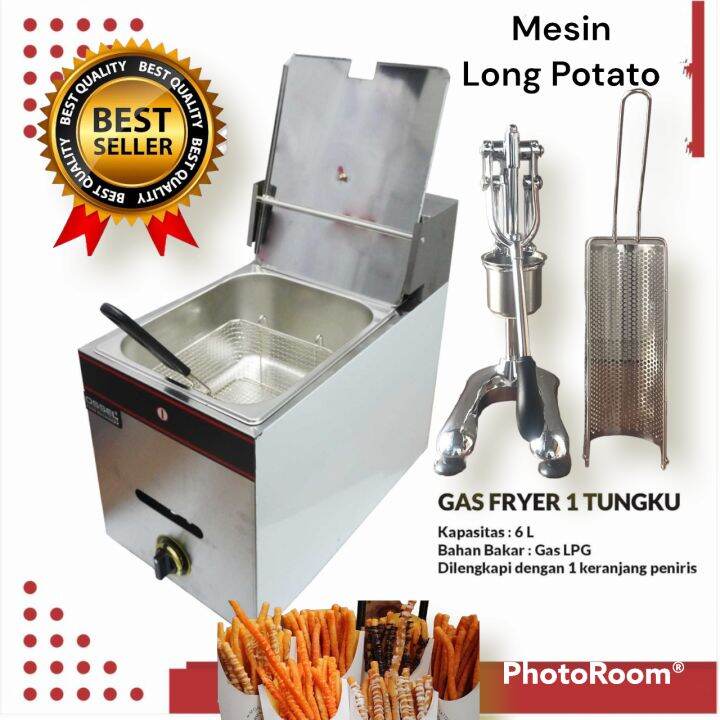 Paket Usaha Long Potato / Mesin Penggoreng Kentang / Deep Frayer / Peluang Usaha / Alat Usaha ...