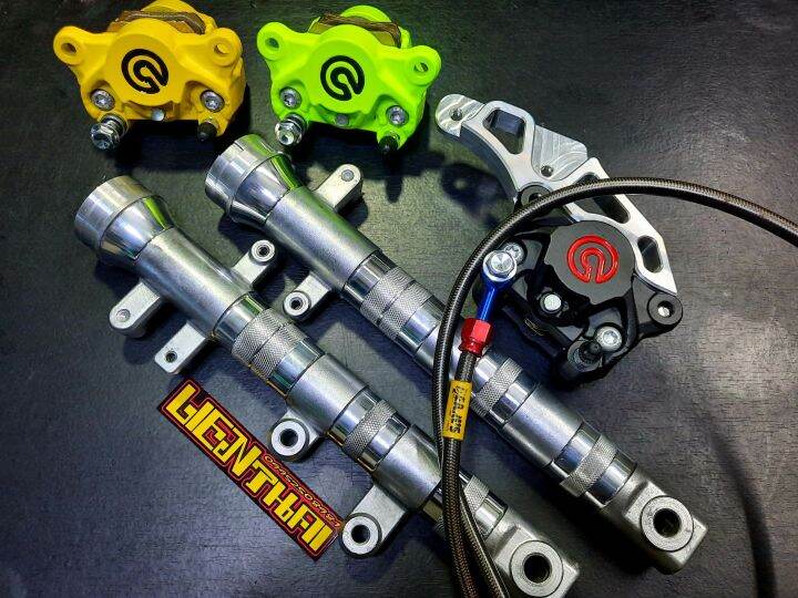 ligthen front shock Tube and 2pot caliper w/ bracket and Earl's ...