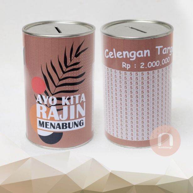 Celengan target/ Tabungan target/ Celengan viral U 14cm D 8,5 Target ...