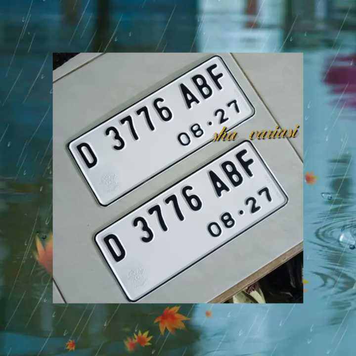 plat nomor motor font standar samsat warna putih2pcs | Lazada Indonesia