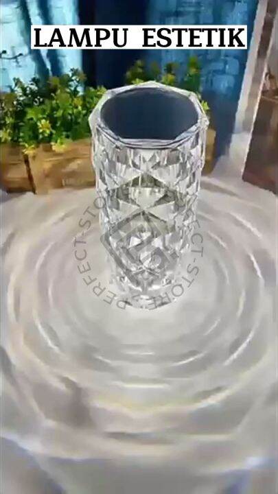 Lampu Meja Tidur 3 Warna Model Crystal Diamon Bunga Rose Sleep Table ...