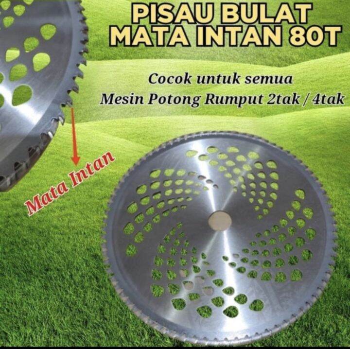80T pisau bulat mata intan blade pisau mesin potong rumput bulat 318 ...