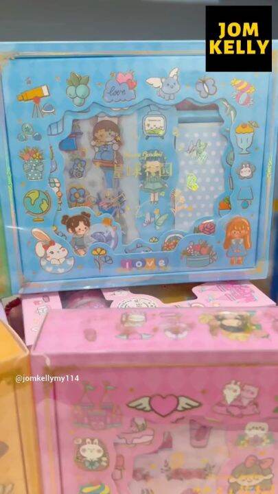 JOM KELLY Cute Sticker Set Notepad Matte Sticker Cute Cartoon | Lazada