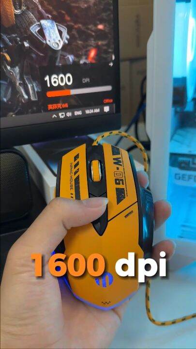 Chuột gaming máy tính có dây SIDOTECH W6 có 6 nút hỗ trợ app điều chỉnh led RGB 16 triệu màu ...