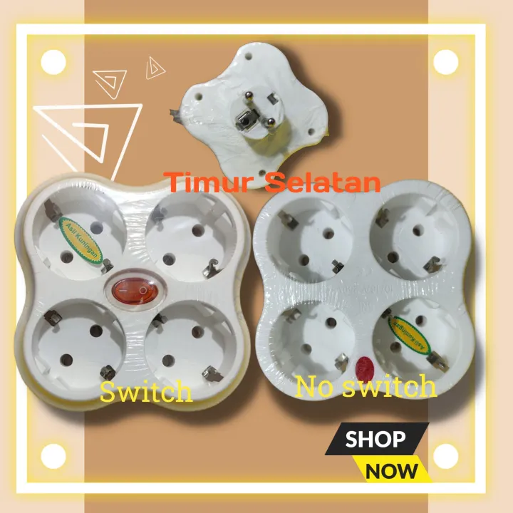 stop kontak 4 lubang +Steker+switch 4 in 1 Matsui MT 314 | Lazada Indonesia