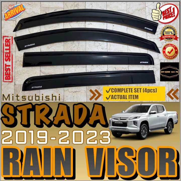 MITSUBISHI STRADA 2019-2023 PREMIUM RAIN VISOR (strada accessories ...