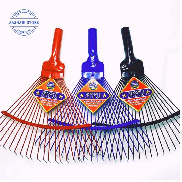 Sapu Taman Besi/Sapu Cakar/Sapu Garuk/Sapu Daun Besar Tanpa Gagang ...