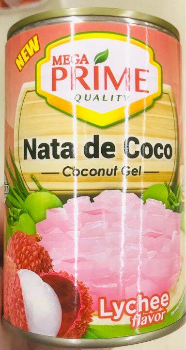Mega Prime Lychee Flavor Nata De Coco Coconut Gel 425g | Lazada PH