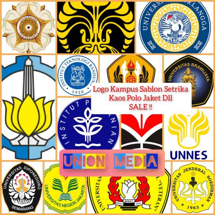 GROSIR SABLON LOGO KAMPUS UGM UNY IPB ITB UNPAD ITS UNDIP UNAIR UNHAS ...