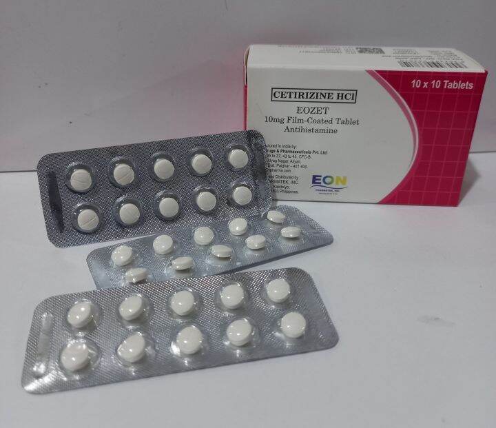 CETIRIZINE 10MG EOZET 100'S TABLET ANTIHISTAMINE | Lazada PH