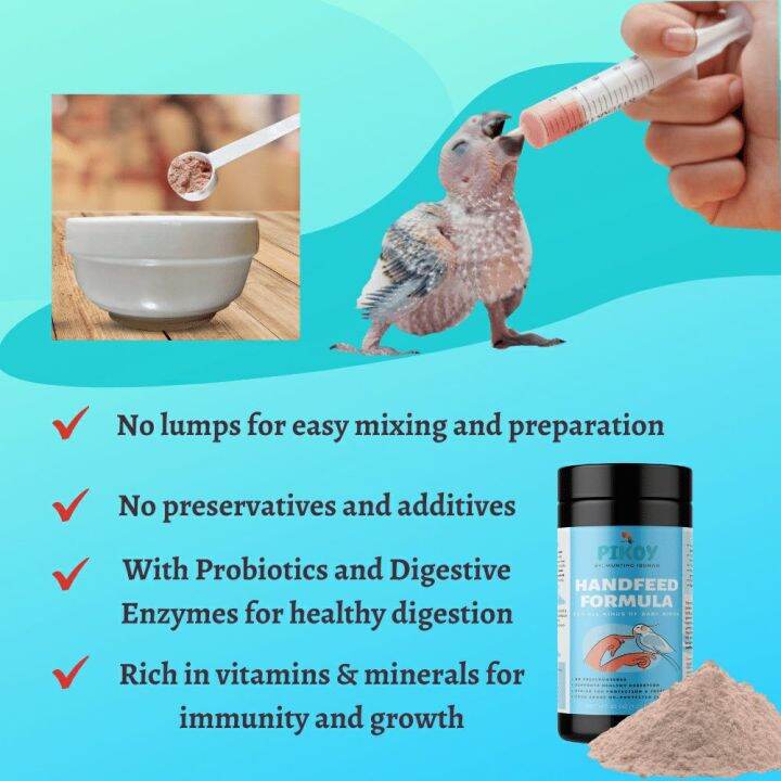 PIKOY Handfeed Formula - Premium Quality For All Kinds of Baby Birds ...