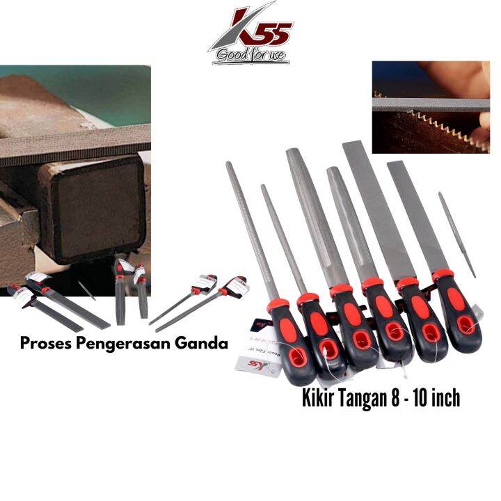 K55 Kikir Besi Satuan Gepeng Setengah Bulat 8-10inch Taper Slim 4 ...