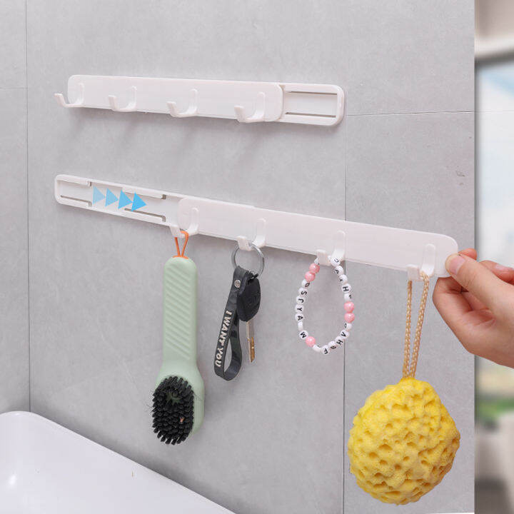 Sliding Hooks Without Punching Kitchen Wall Hooks Small Object Storage ...