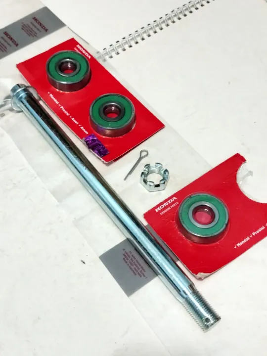 Bearing roda belakang set kanan kiri + bearing gir + as roda Tiger Mega ...