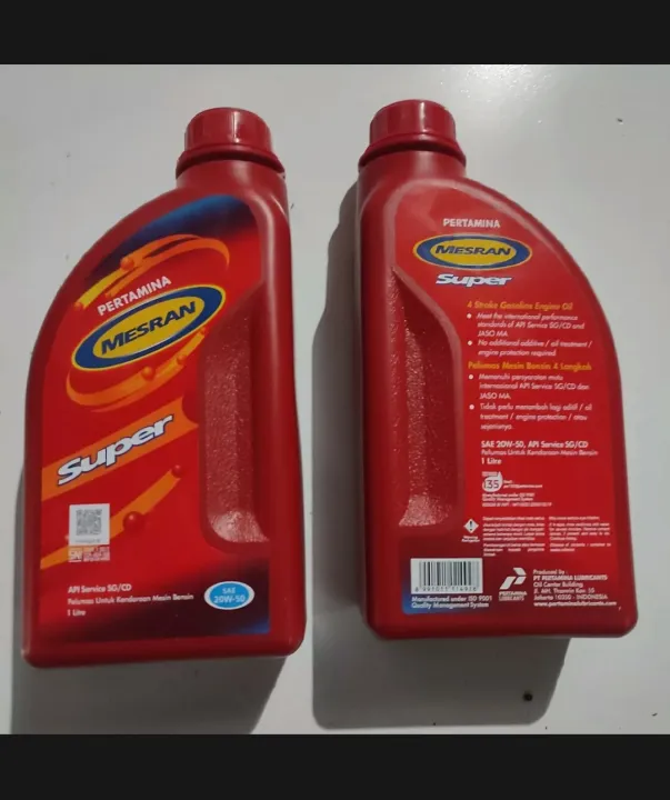 Mesran super 1liter . pertamina oil | Lazada Indonesia
