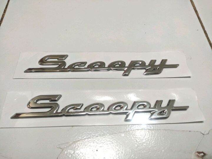 sepasang Logo 3D SCOOPY 2013-2016 emblem timbul Honda scoopy fi ...