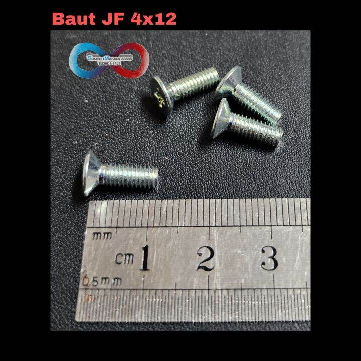 Baut (JF) 4x12 / Baut obeng per 100 pcs | Lazada Indonesia