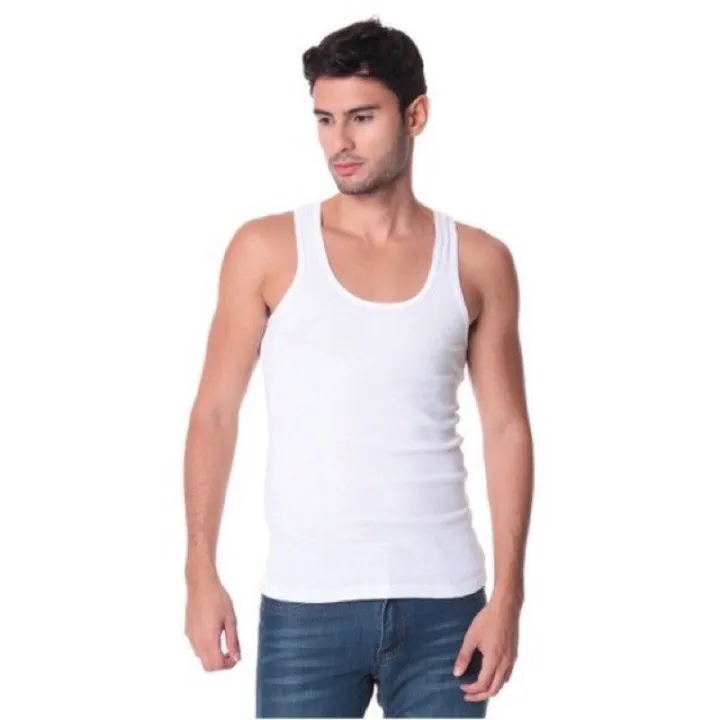 6pcs Kentucky Sando Plain For Men All White | Lazada PH