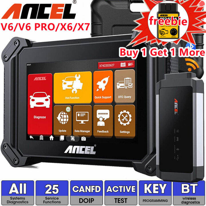 【รุ่น2023】Ancel X7/V6 Pro OBD2สแกนเนอร์มืออาชีพเต็มระบบเครื่องมือสแกน ...