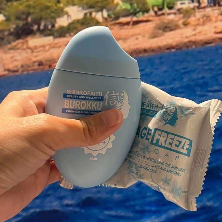 Shinkofaith Burokku Premium Sunscreen Spf30+++ | Shinko Age Freeze ...