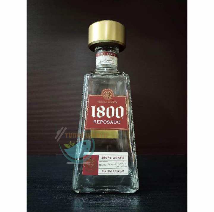 botol bekas miras tequila reposado 1800 / botol pajangan / botol antik ...