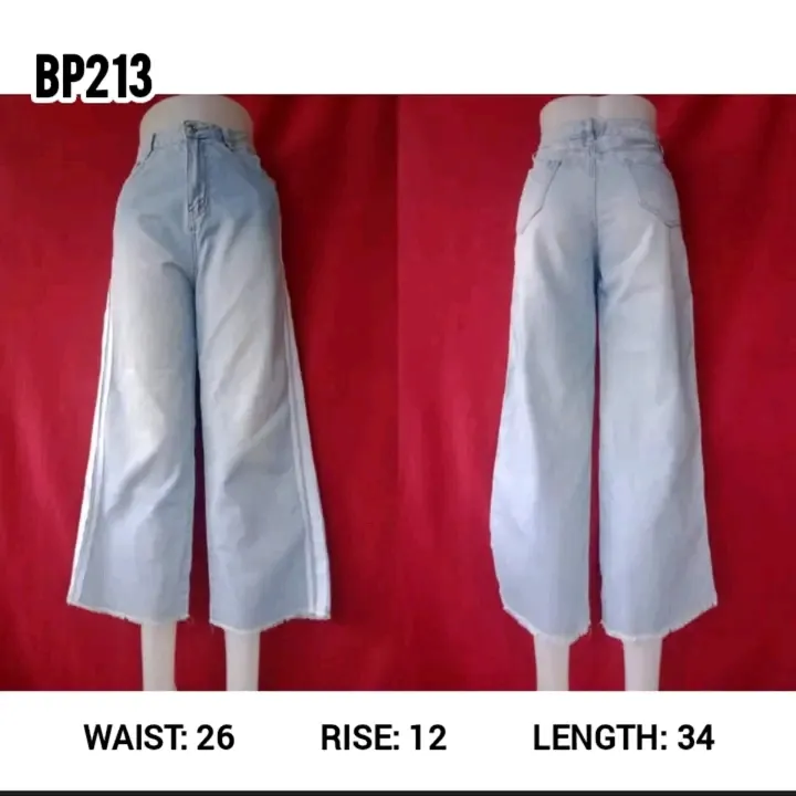 BAGGY DENIM PANTS, WIDE LEG , DENIM QUARE PANTS | Lazada PH