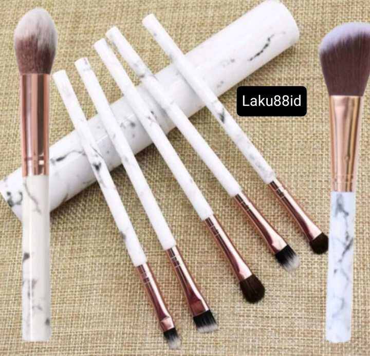 Kuas Set 5 Macam Free Tabung Mewah Elegant - Kuas Miring Bulat ...