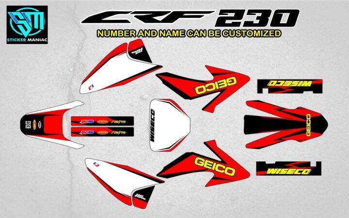 Honda crf 230 full body decals Laminated | Lazada PH