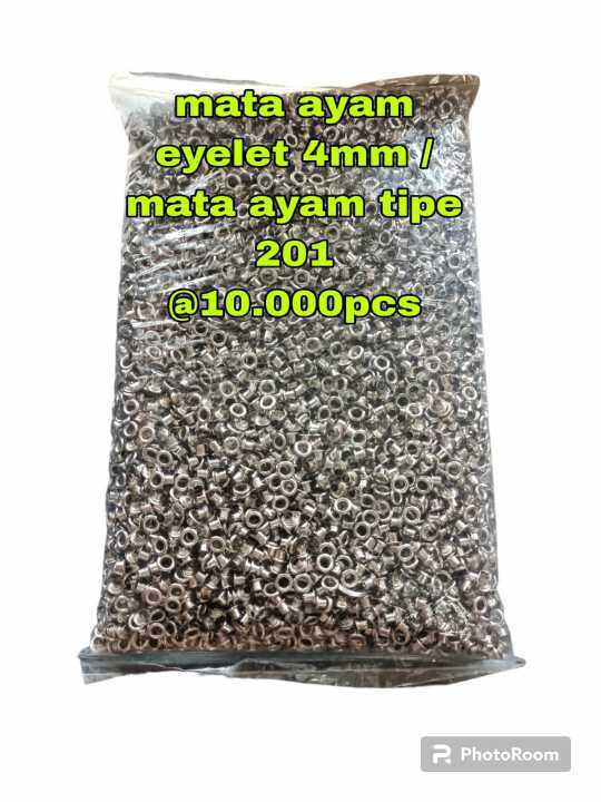 10.000pcs mata ayam eyelet 4mm / mata ayam tipe 201 nikel | Lazada ...