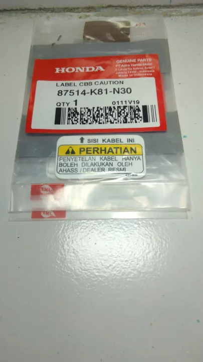 Stiker label Perhatian Scoopy esp Vario 150 esp | Lazada Indonesia