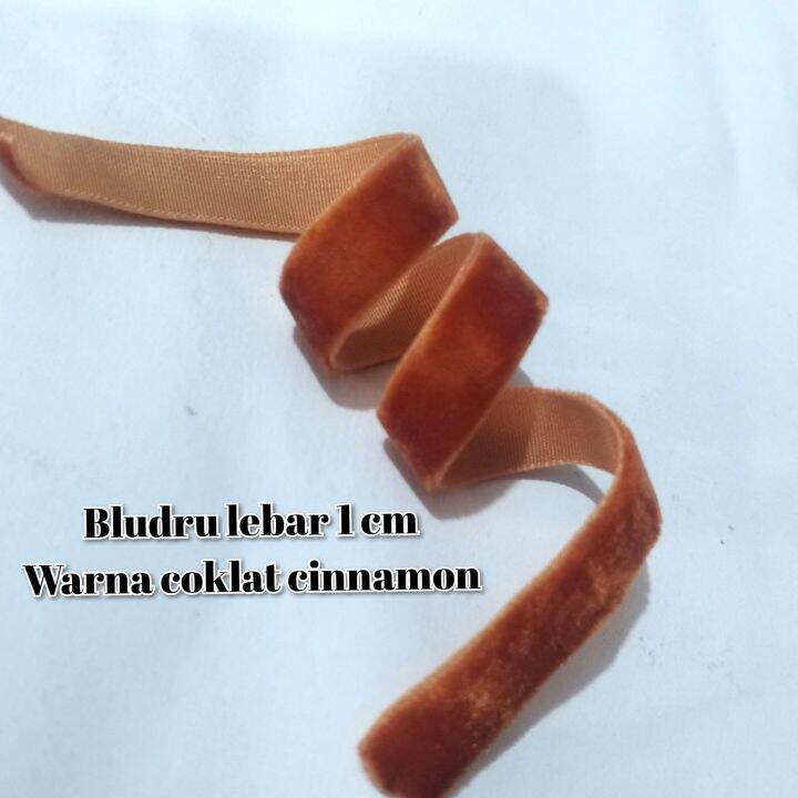 per 5 meter,pita bludru warna cinnamon lebar 1 cm | Lazada Indonesia