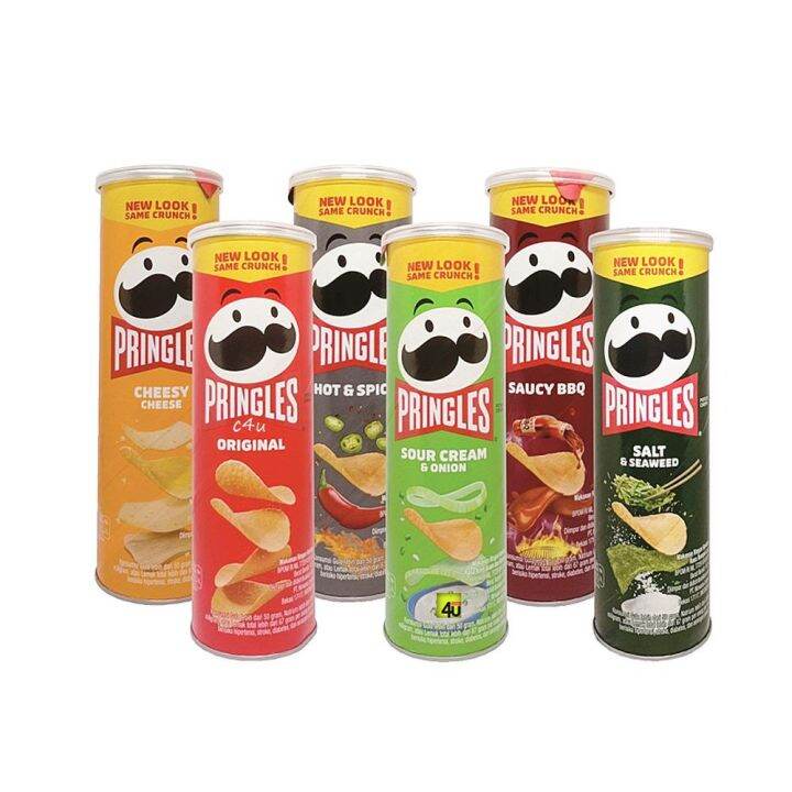 PRINGLES Potato Crisps 107gr New Look dengan Kemasan baru | Lazada ...