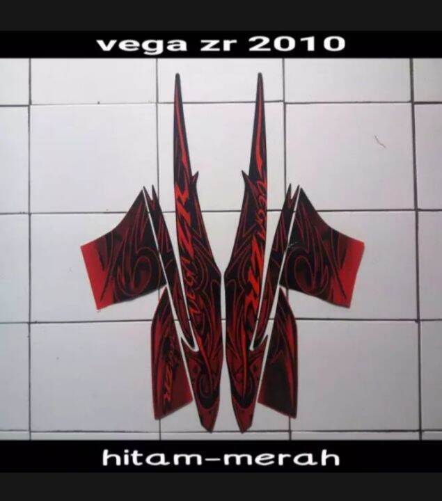 STIKER STICKER STRIPING LIST BODY YAMAHA MOTOR VEGA ZR TAHUN 2010 WARNA ...