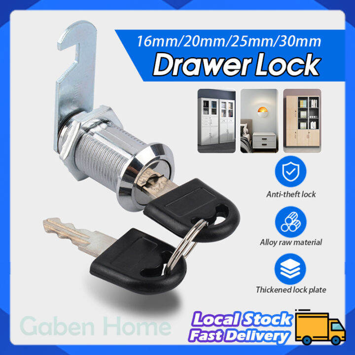 Cabinet Lock + 2 Keys 16/20/25/30mm Letter Box Cam Locks Different Key ...