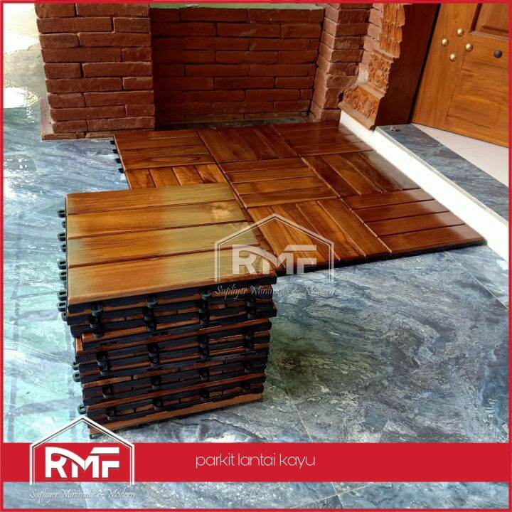 parkit lantai kayu jati bongkar pasang parket lantai flooring outdoor ...