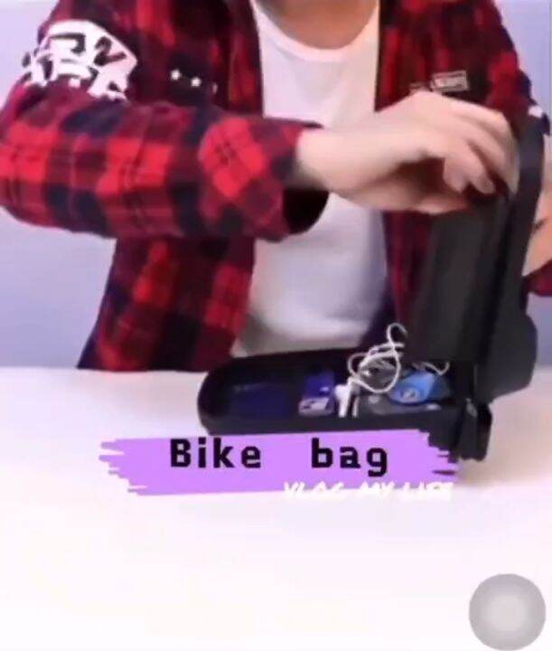 RZAHUAHU 6.7 inch Riding Waterproof Bike Bag 3M Bike Rack Bag Touch ...