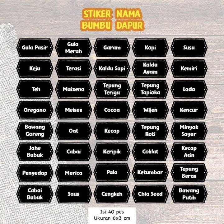 Stiker Bumbu Dapur isi 40 pcs | Lazada Indonesia