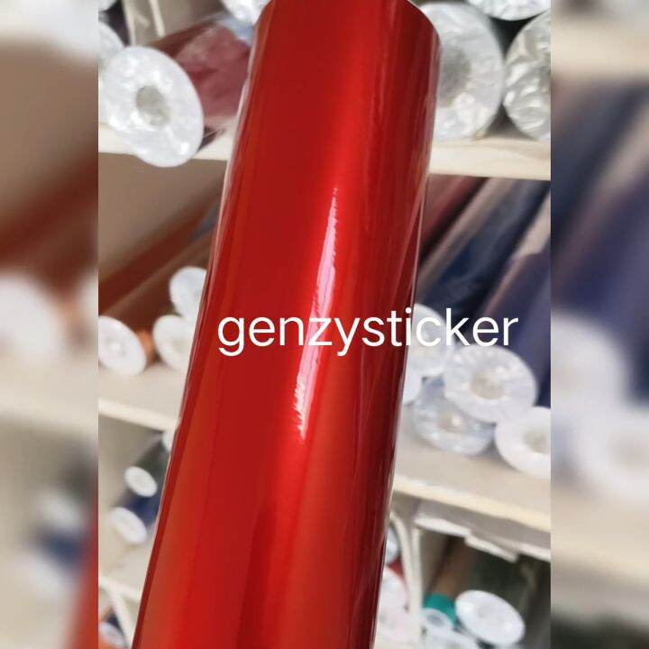 stiker merah maroon skotlet merah candy metalic sticker metalik ...