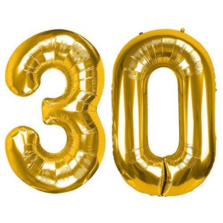 Number 30 Balloon Gold 16 inches | Lazada PH