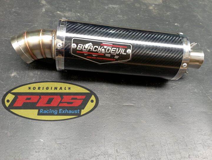 silencer black devil karbon hitam inlet 38 dan 50 | Lazada Indonesia
