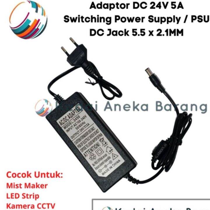 Adaptor Power Supply PSU 24V 5A 24 Volt 5 Ampere Mist Maker LED Strip | Lazada Indonesia
