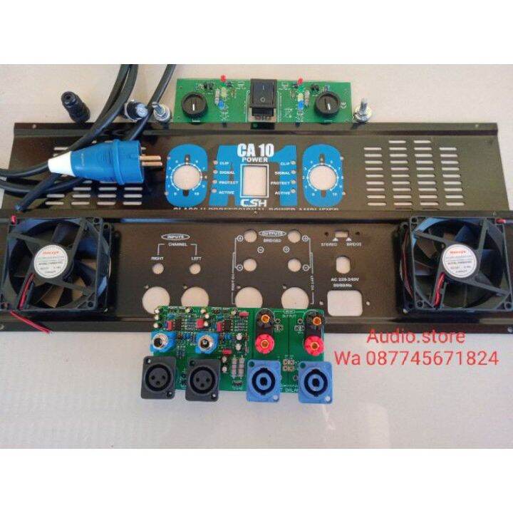 Bok power amplifier Ca10 plat panel depan belakang CA10 lengkap aksesoris ukuran 2u | Lazada ...